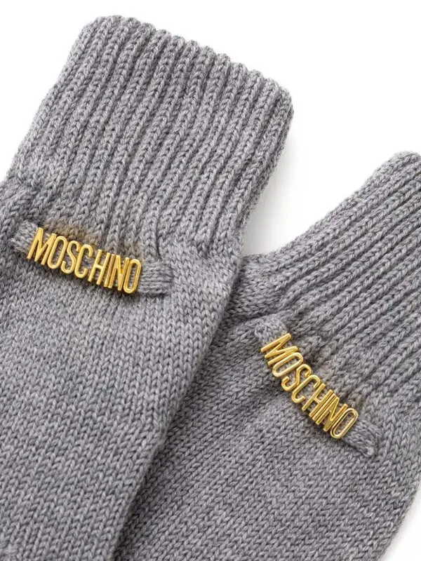 Moschino Lettering Gloves