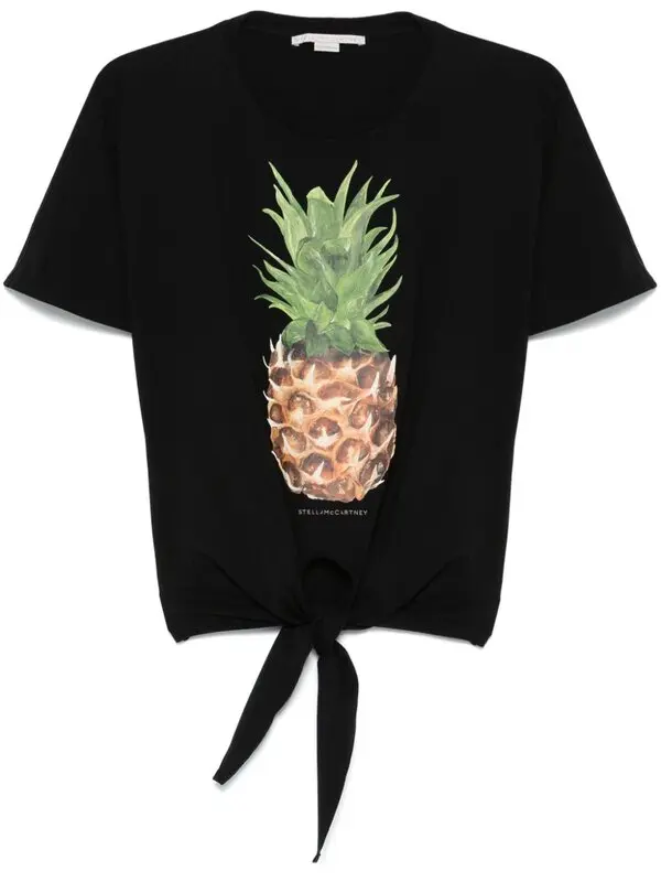 Stella McCartney Pineapple Graphic T-shirt - Black