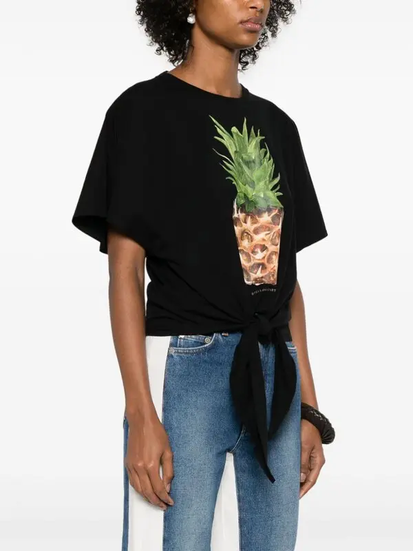Stella McCartney Pineapple Graphic T-shirt - Black