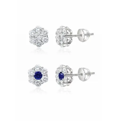 DONATELLO GIAN Name' Sterling Cluster Earrings - Silver
