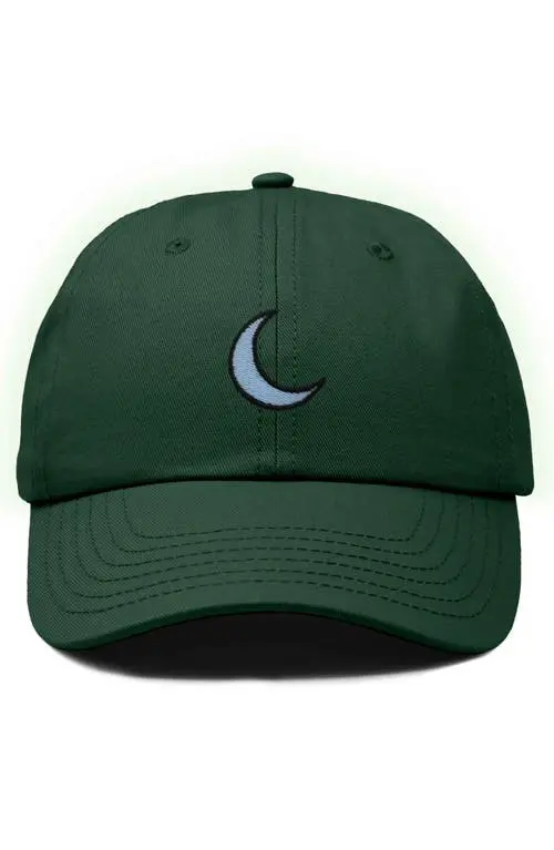 DALIX Moon Baseball Cap - Dark Green