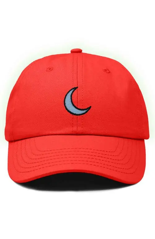 DALIX Moon Baseball Cap - Red
