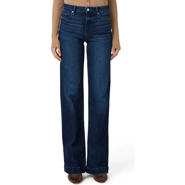 Paige Leenah High-waist Wide-leg Jeans - Praline