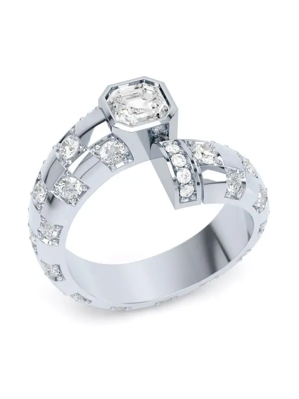 LOEV 18kt Recycled White Gold Toi Et Moi Diamond Ring - Silver