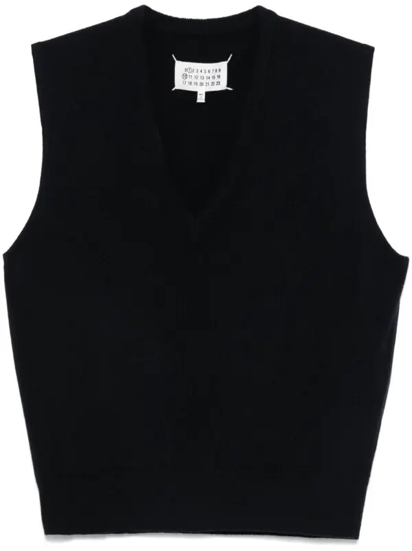 MAISON MARGIELA Virgin Wool Vest - 511 Blue