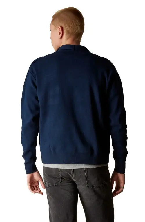MEMBERS ONLY Iconic Racer Sweater - Navy