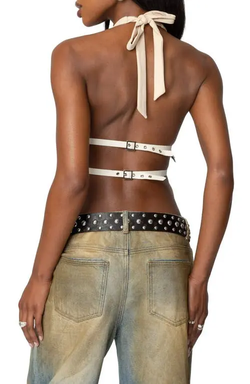 EDIKTED Studded Halter Top