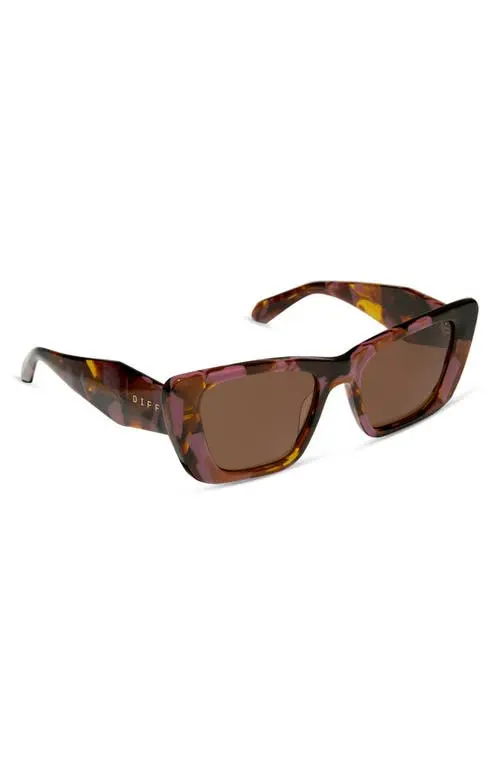 DIFF Aura 51mm Cat Eye Sunglasses - Brown