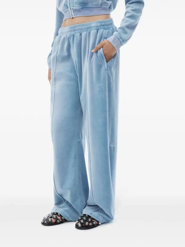 Alexander Wang Velvet Track Pants - Blue