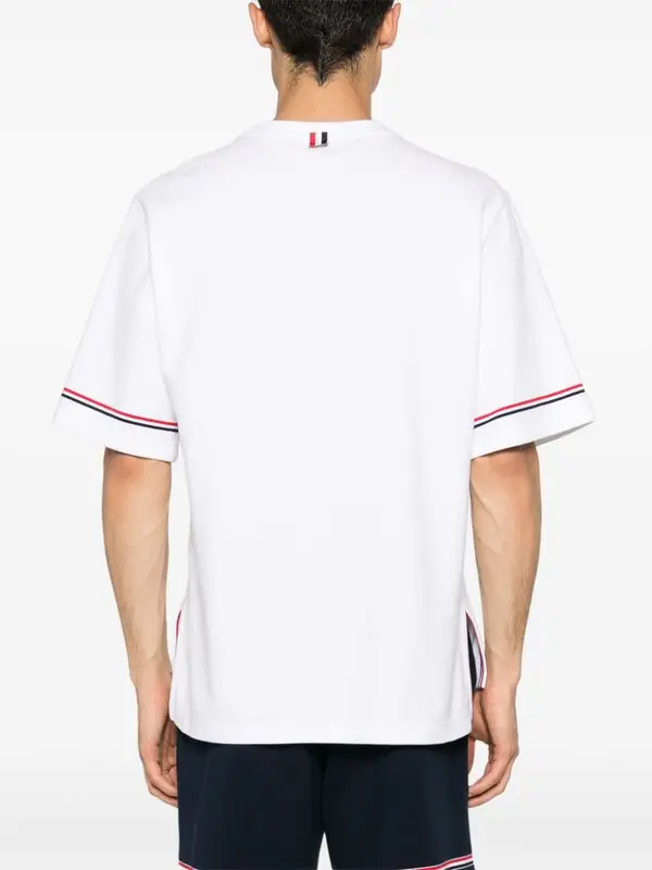 Thom Browne Rwb-stripe T-shirt - White