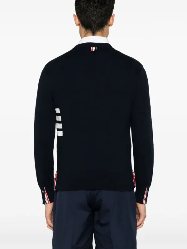 Thom Browne 4-bar Cotton Jumper - Blue