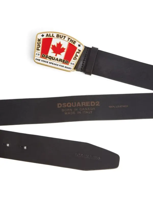 Dsquared2 Logo Buckle Leather Belt