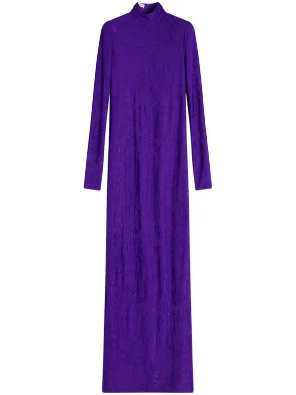 fitted lace wedding dress A Lanvin 2008 Purple Silk evening Dress – modesandmore main image 0