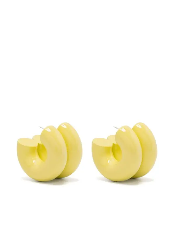 UNCOMMON MATTERS Billow Hoop Earrings - Yellow