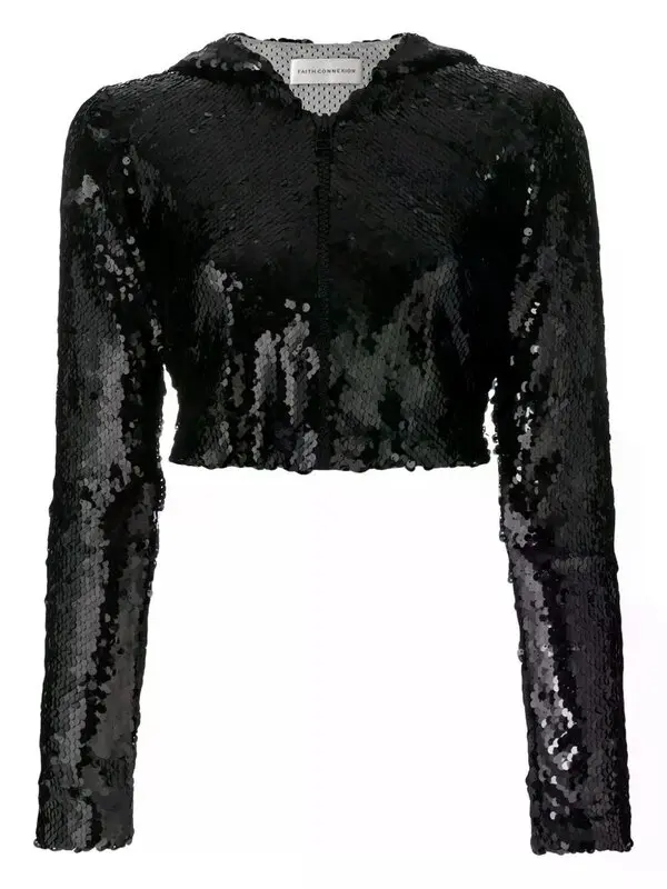 Faith Connexion Sequin Embellishment Jacket - Black