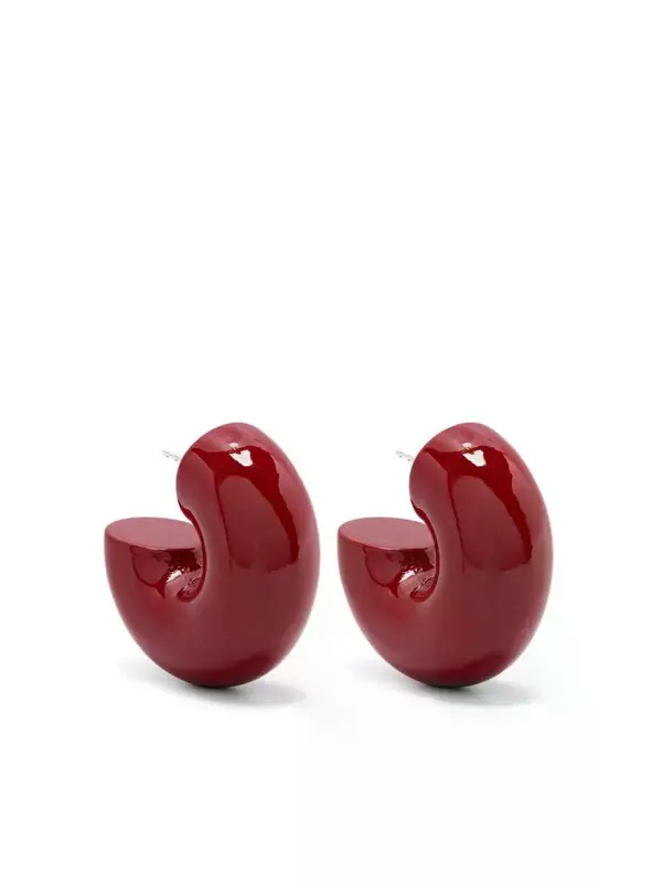 UNCOMMON MATTERS Beam Hoop Earrings - Red