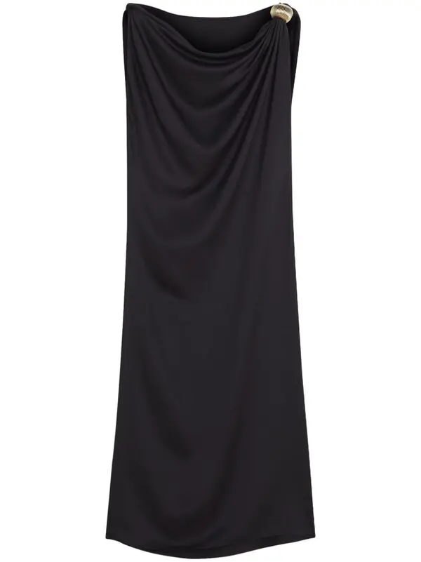 lanvin draped silk dress Lanvin - Long Dress in Plumetis Silk For Women - White/ivory