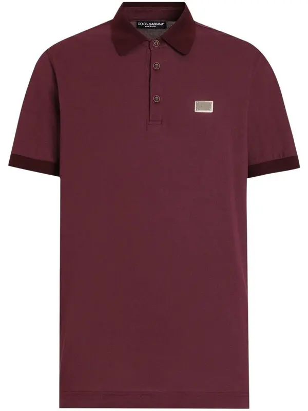 Dolce & Gabbana Logo-plaque Polo Shirt - Red