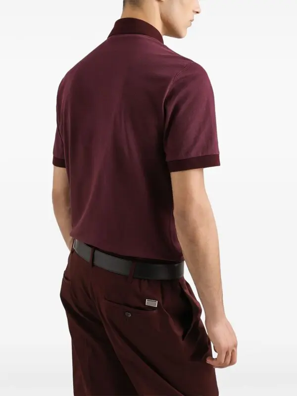 Dolce & Gabbana Logo-plaque Polo Shirt - Red