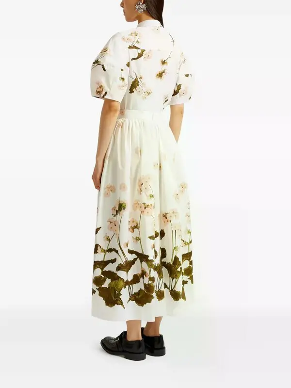 Erdem Floral Print Short-sleeved Shirt - White