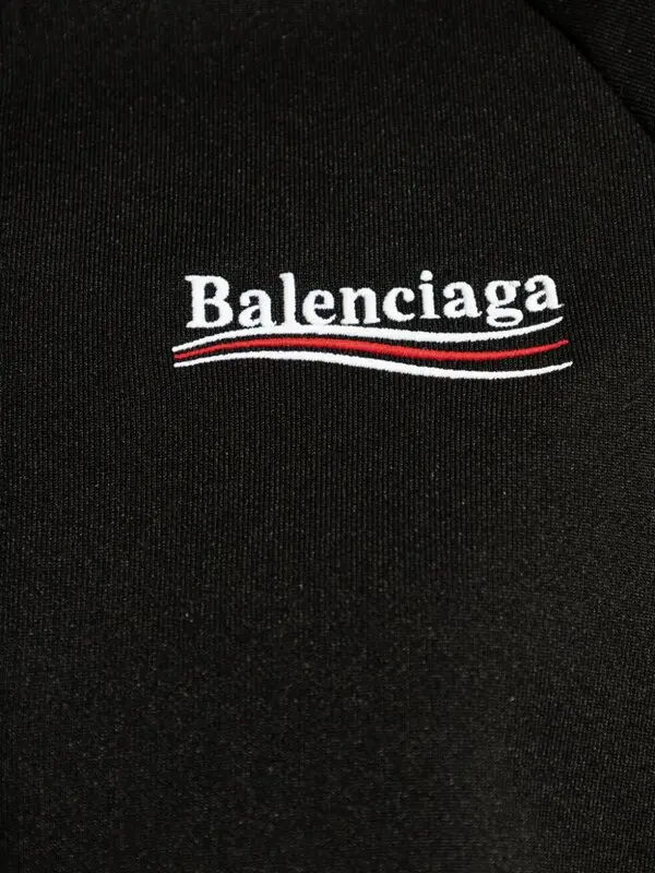 Balenciaga Logo-embroidered Cropped Sweatshirt