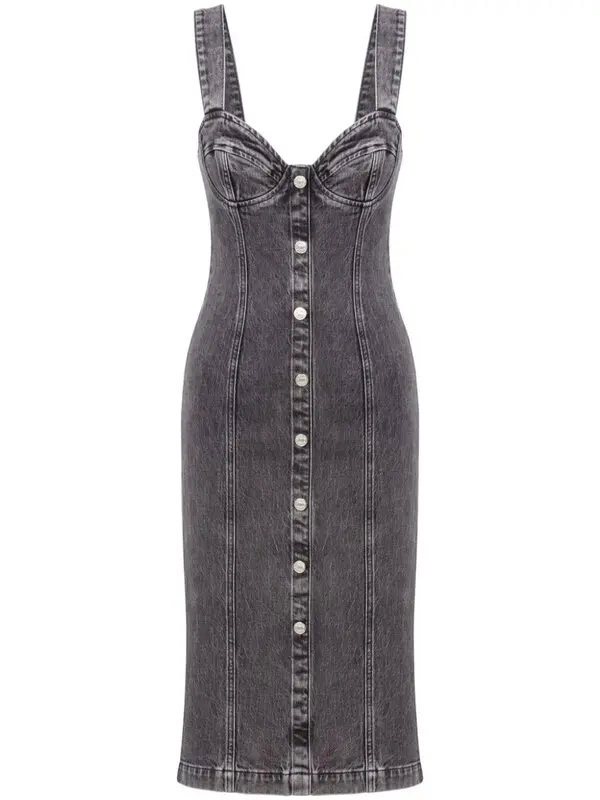 Moschino Denim Midi Dress - Grey