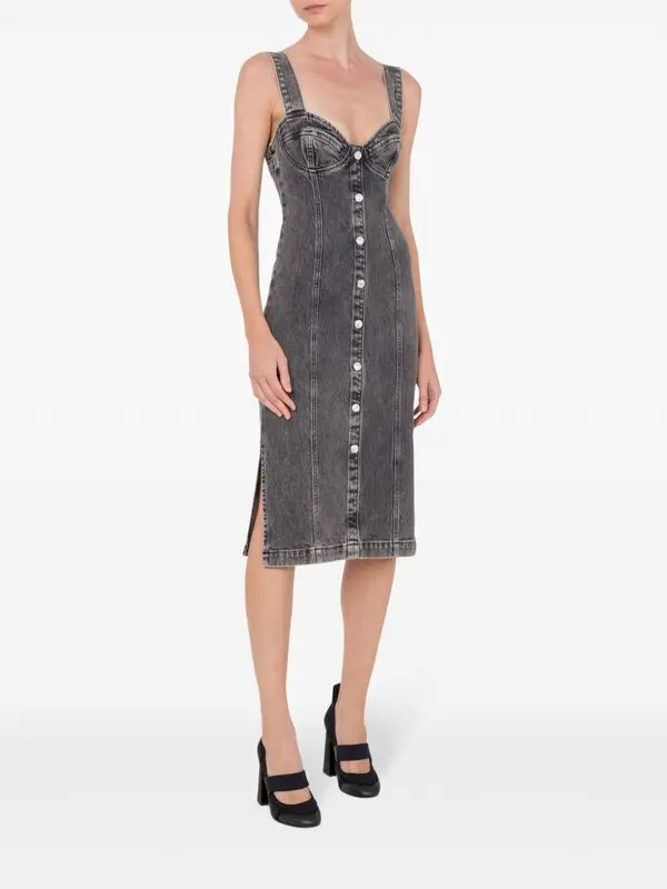 Moschino Denim Midi Dress - Grey