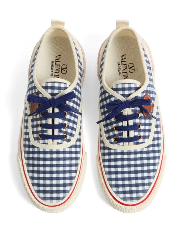 Valentino Garavani Vichy Check-print Sneakers - Blue