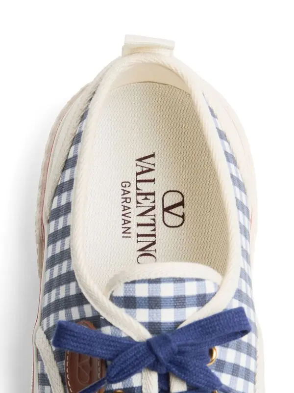 Valentino Garavani Vichy Check-print Sneakers - Blue