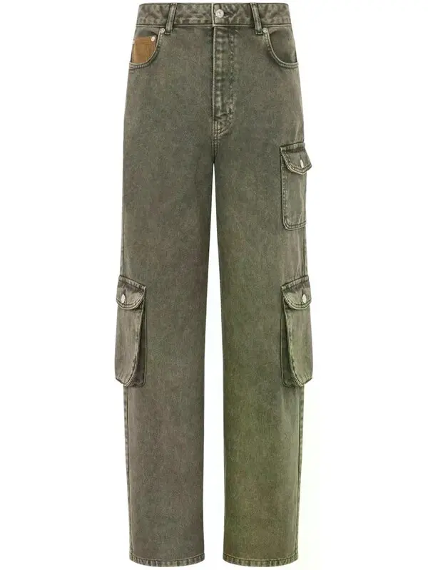 Moschino Straight-leg Cargo Jeans - Green
