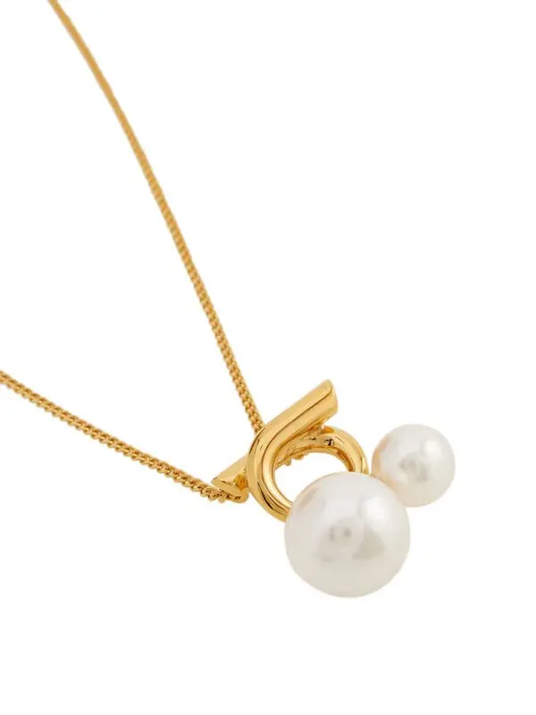 FERRAGAMO Double Pearl Necklace