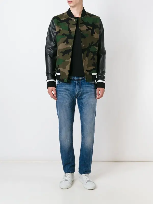 Valentino Garavani Rockstud Camouflage Bomber Jacket