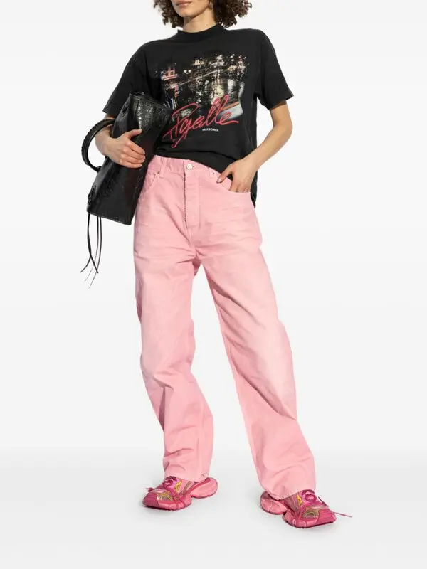 Balenciaga Wide-leg Jeans - Pink
