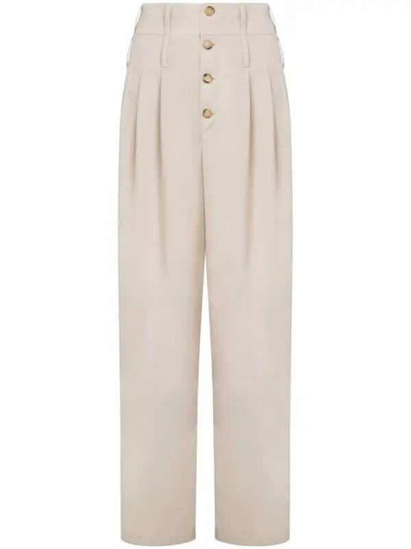 Moschino High-waisted Trousers - Neutrals
