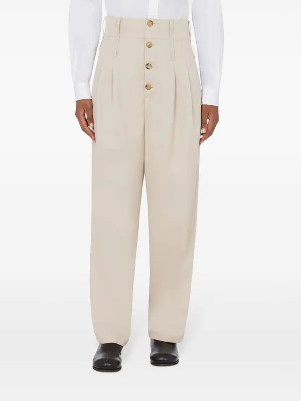 Moschino High-waisted Trousers - Neutrals