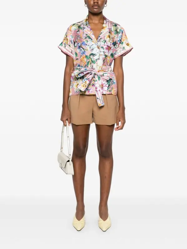 Dolce & Gabbana Floral-print Silk Shirt - Pink