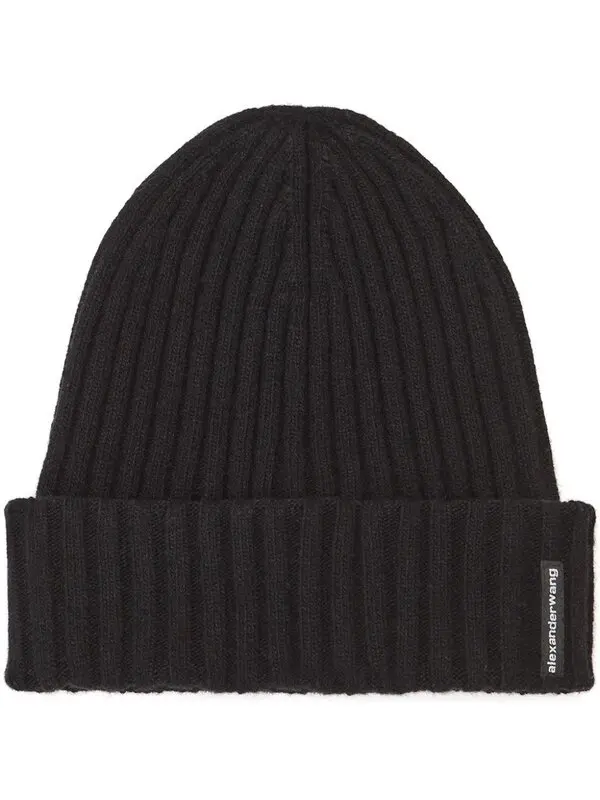 Alexander Wang Logo-Tag Beanie - Black - 28% Off | Editorialist