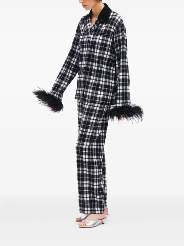 Sleeper Checked Flannel Pyjama Set - Black