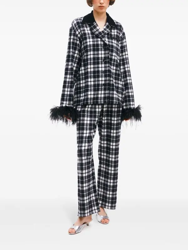 Sleeper Checked Flannel Pyjama Set - Black