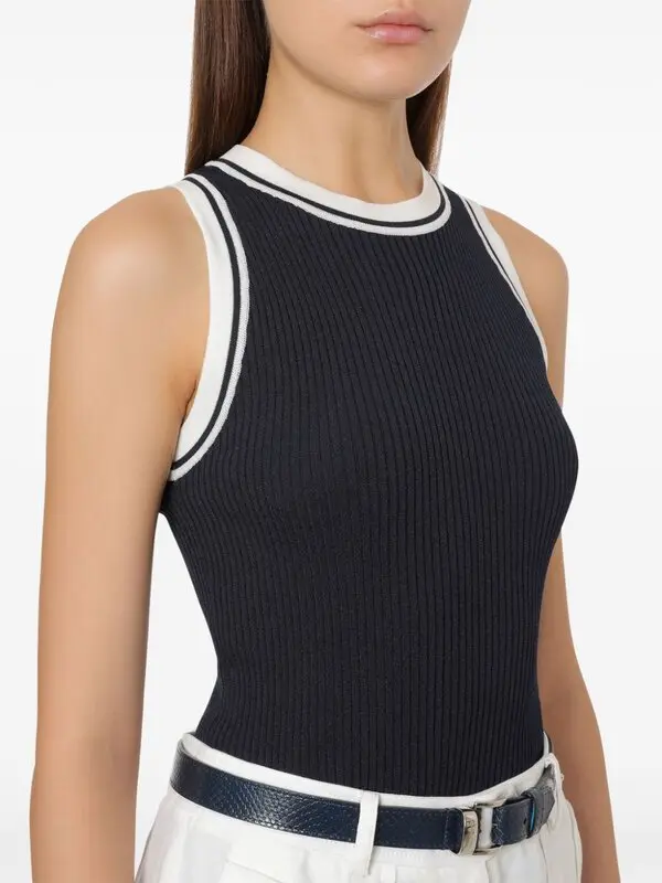 Alberta Ferretti Ribbed-knit Top