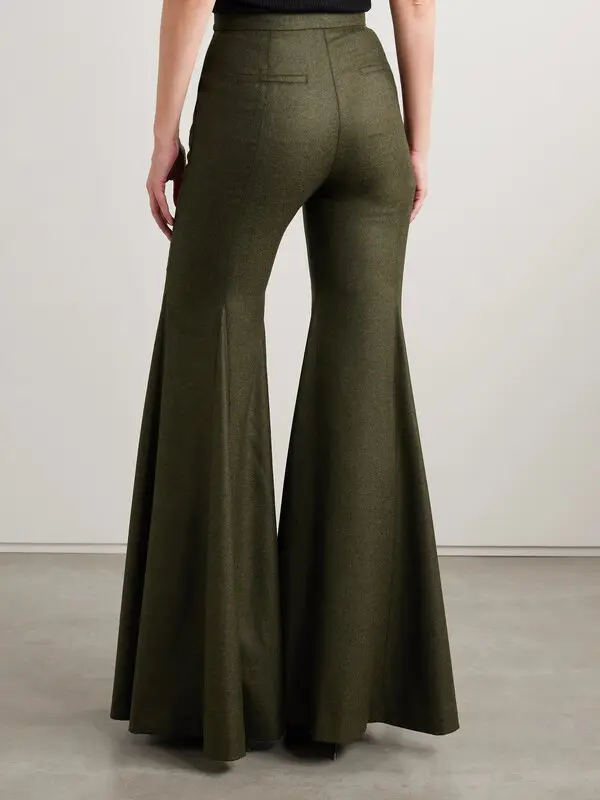 SALON 1884 Leon" Wool And Cashmere-blend Flared Trousers