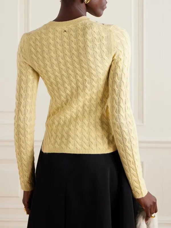 Altuzarra Milla Cable-knit Cashmere Sweater - Yellow