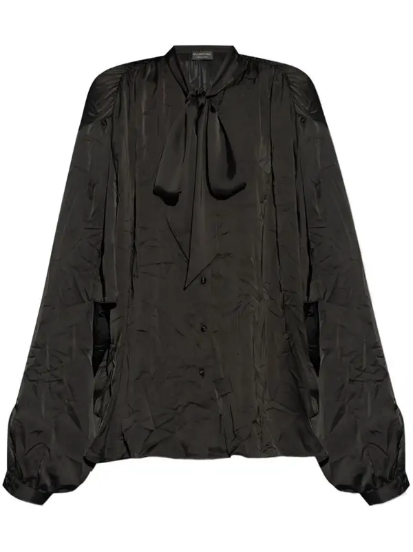 Balenciaga Pussy Bow-collar Shirt