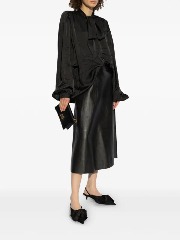 Balenciaga Pussy Bow-collar Shirt