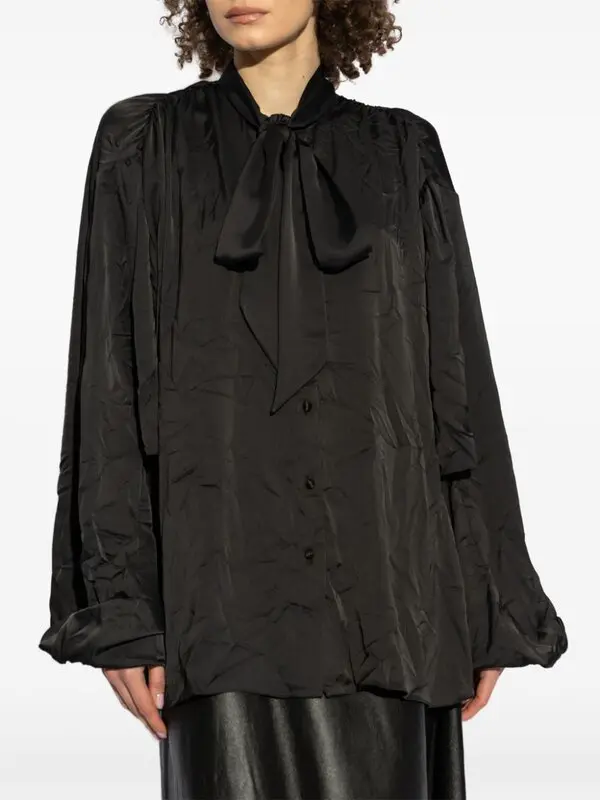 Balenciaga Pussy Bow-collar Shirt
