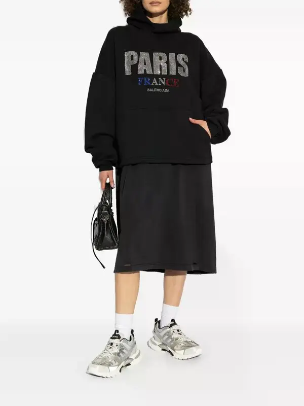 Balenciaga Logo-Studded Hoodie In Black - 38% Off | Editorialist
