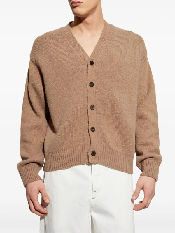Jacquemus Ribbed-knit Cardigan - Brown