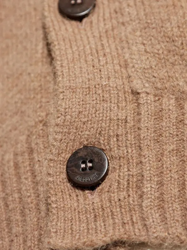 Jacquemus Ribbed-knit Cardigan - Brown