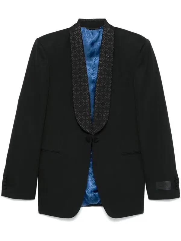 Givenchy Monogram 72 Jacquard-collar Blazer - Black