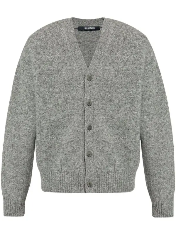 Jacquemus Long Sleeve Cardigan - Grey